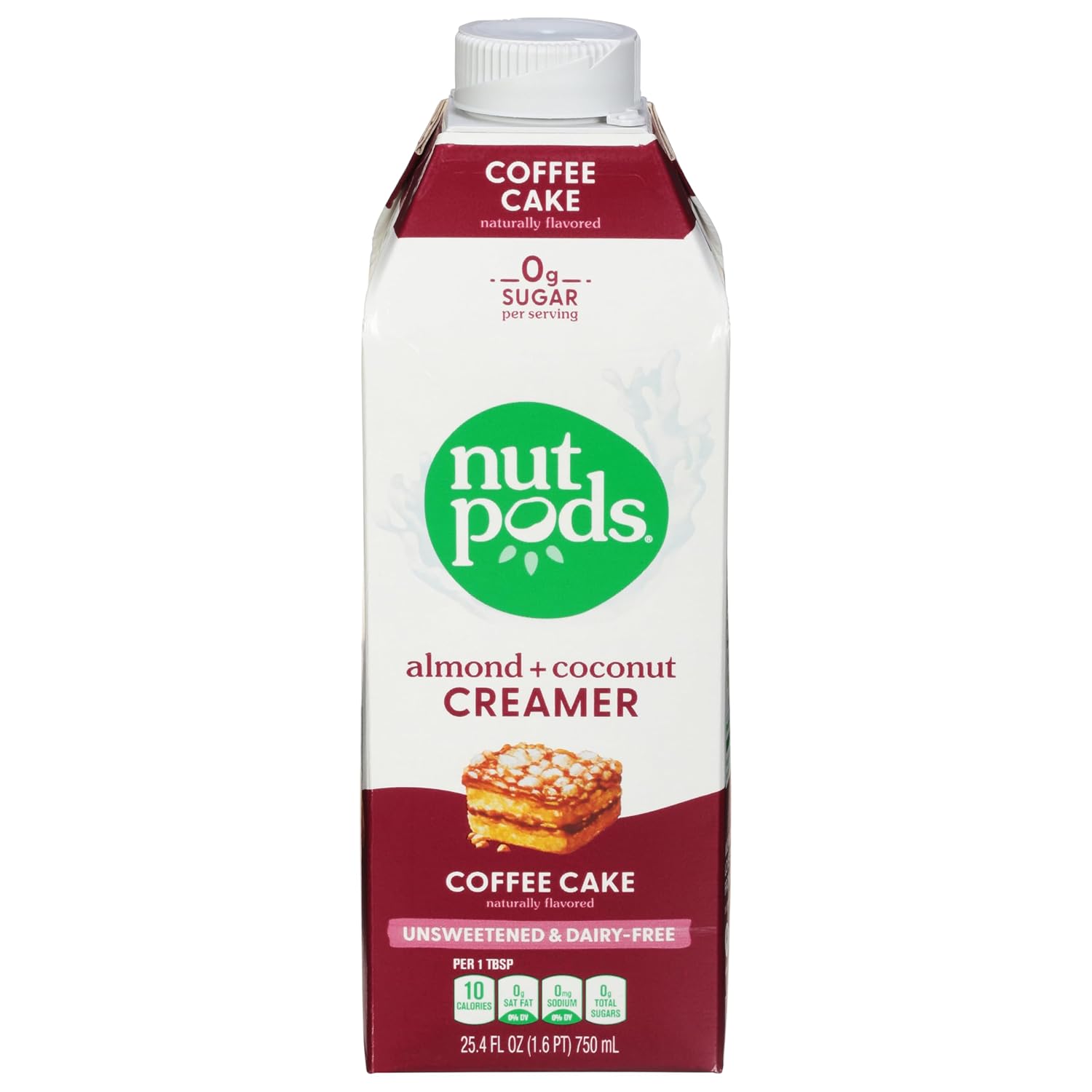 Amazon.com: Nutpods, Creamer Plant Based Coffee Cake Unsweetened, 25.4 ...
