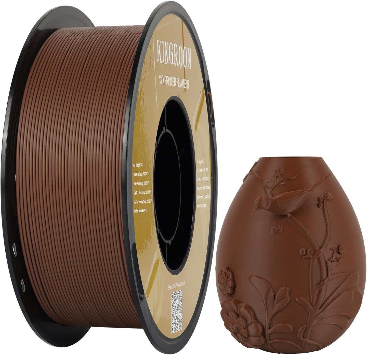 Amazon.com: Kingroon Matte PLA Filament 1.75mm 3D Printer Filament ...