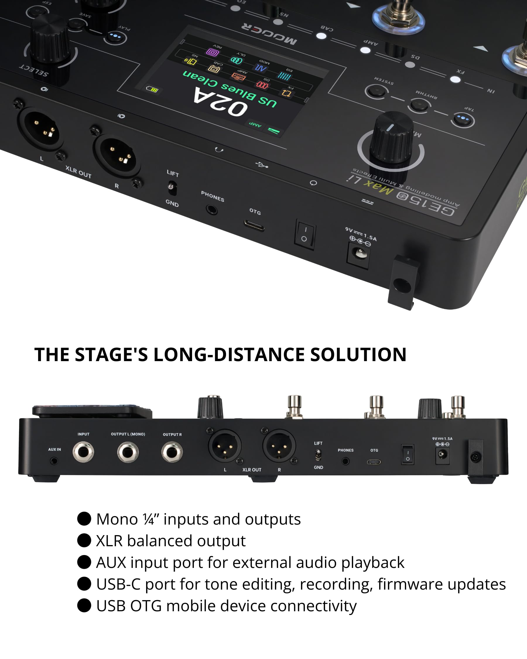 Snapklik.com : MOOER GE150 Max Li Battery Powered Guitar Amp Modelling ...