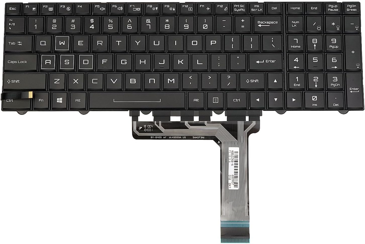 Amazon.com: US Layout Keyboard Backlit Black Replacement for V149550AS1 ...