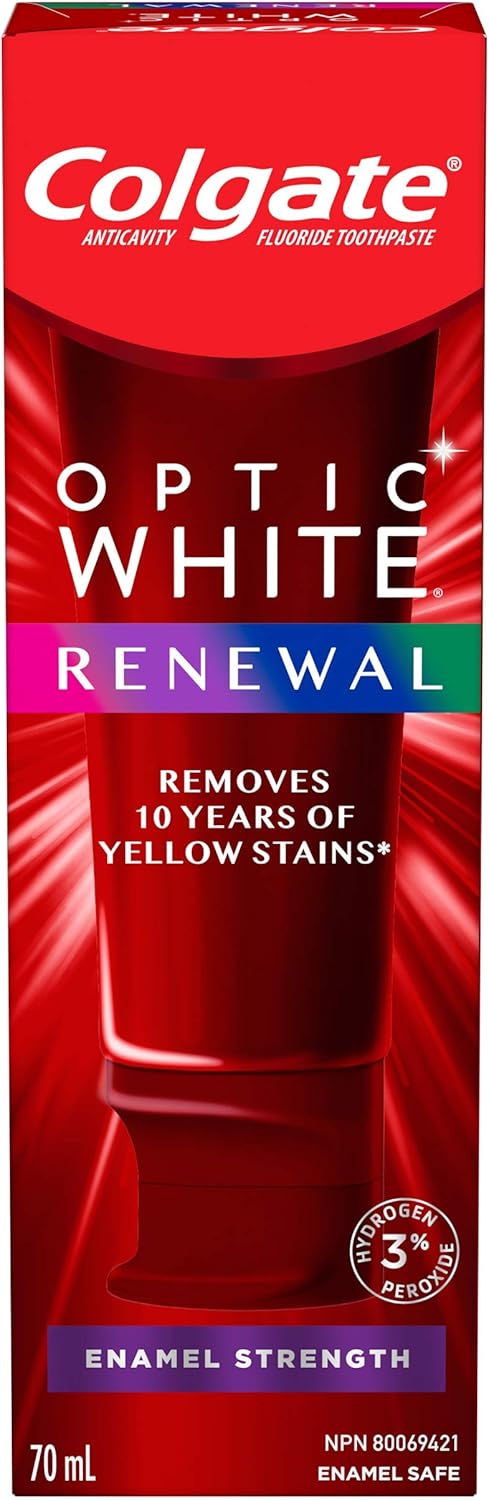 Colgate Optic White Renewal Enamel Strength Teeth Whitening Toothpaste ...