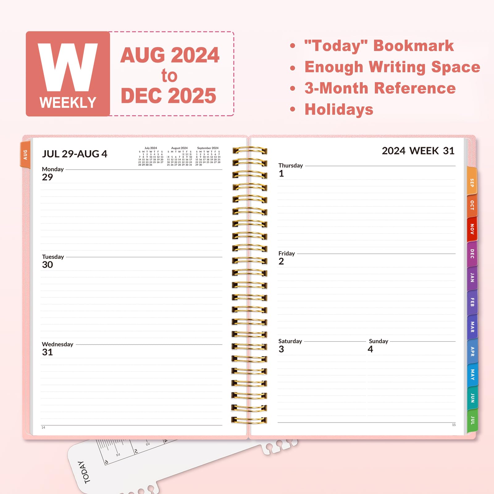 Snapklik.com : SUNEE Academic Planner 2024-2025 Weekly And Monthly ...