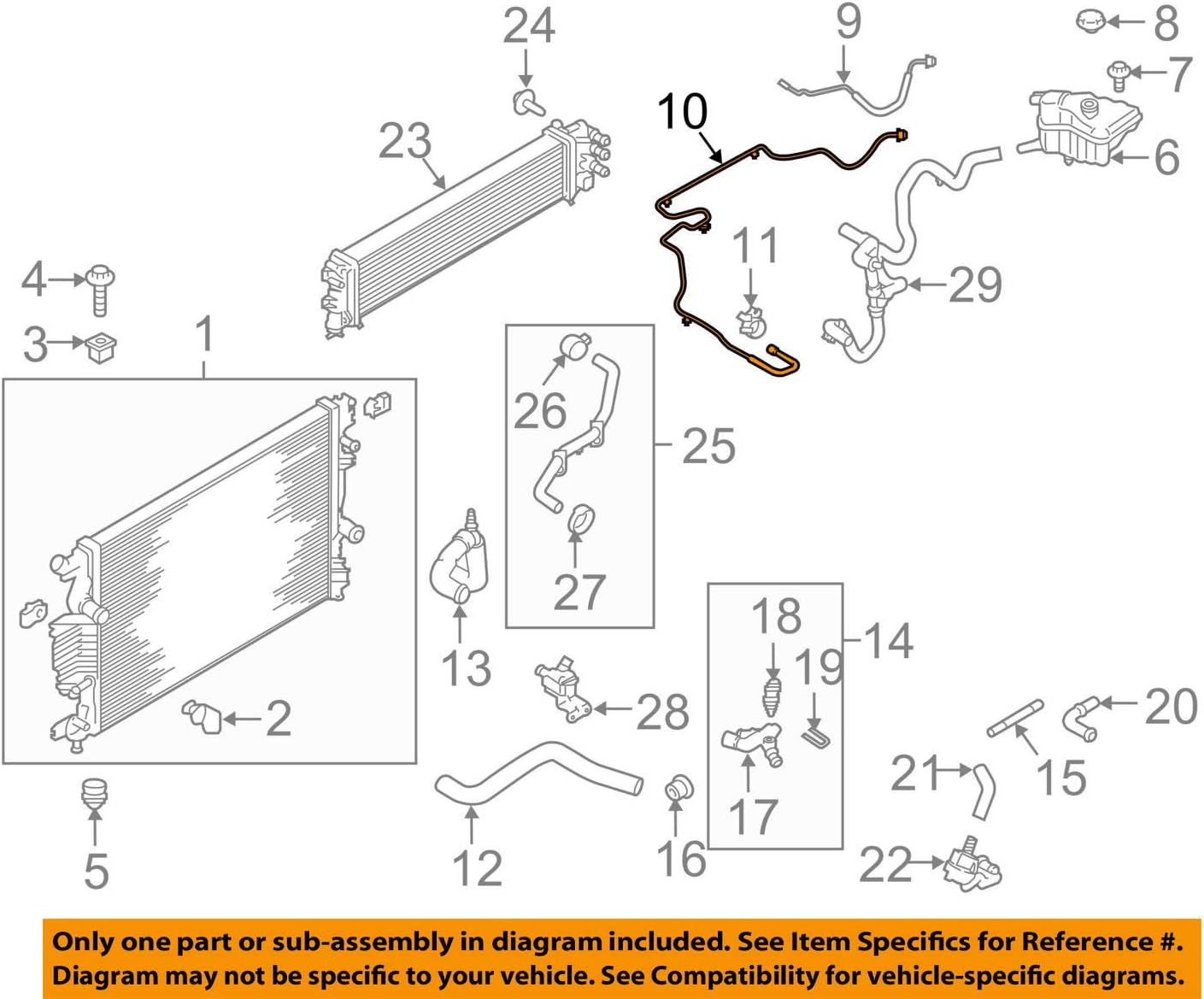 Amazon.com: Genuine Ford Parts - Hose - Water (EG9Z-8063-B) : Automotive