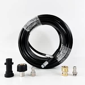 Amazon.com: 3800PSI/260Bar High-Pressure Sewer Jetting Hose 16-164FT ...
