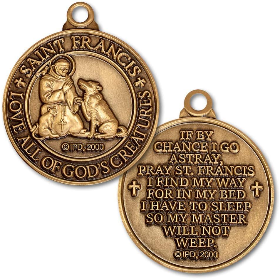 Amazon.com : Luxepets Pet Collar Charm, Saint Francis of Assisi, Small ...