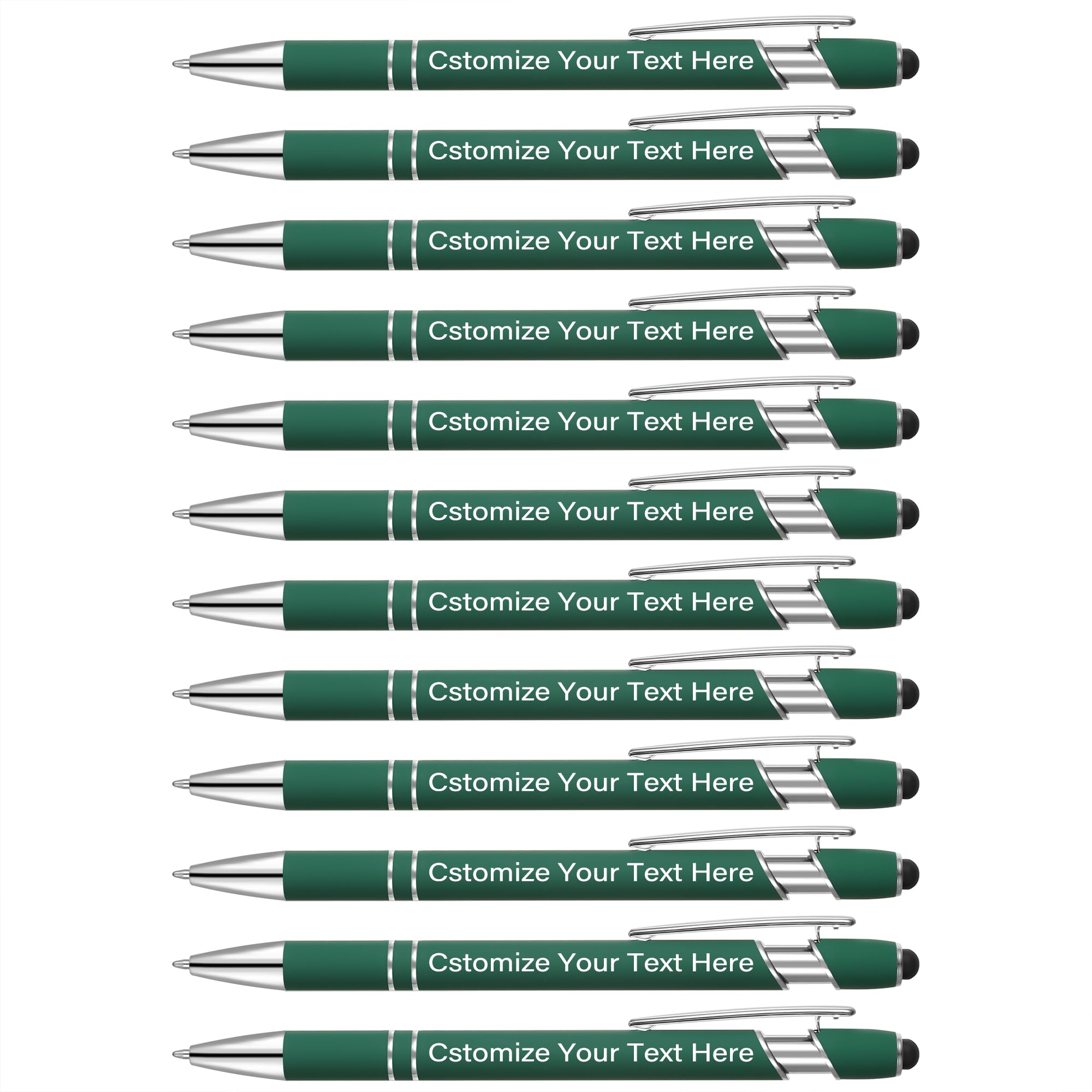 Amazon.com : Kingluu 12 Pcs Personalized Ballpoint Pens with Stylus ...