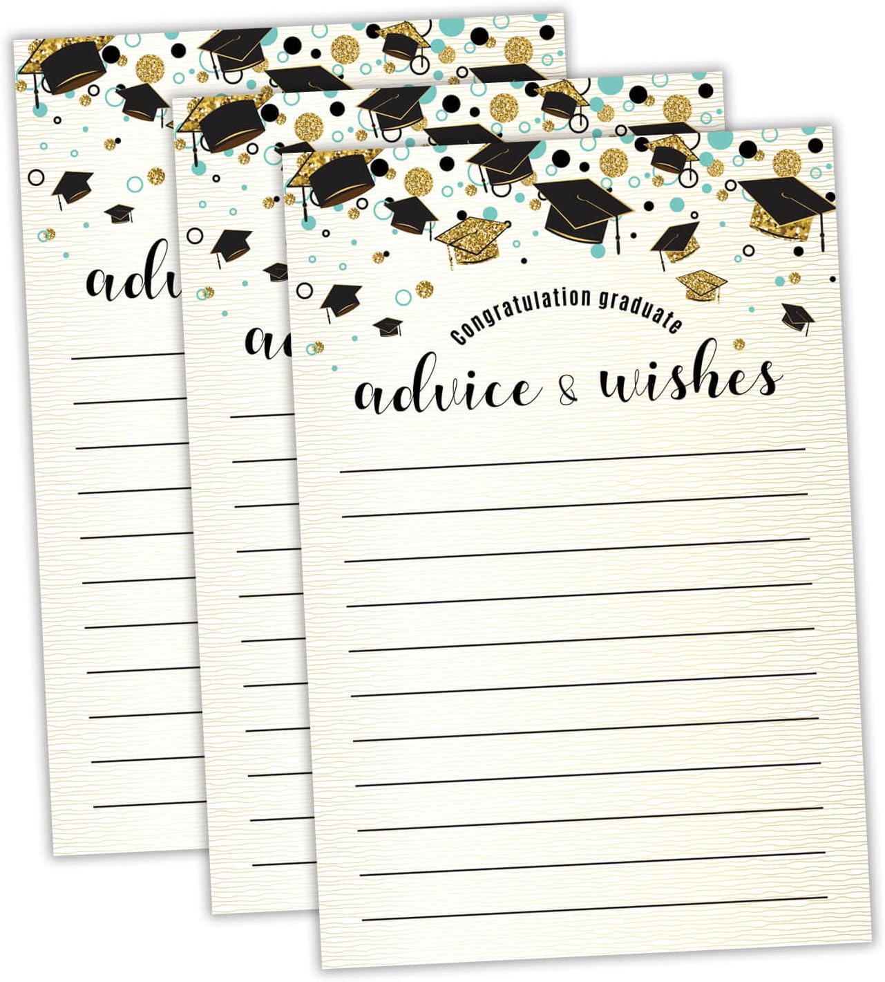 Amazon.com: KRUCVOJO 50 Graduation Wishes and Advice Cards for The ...