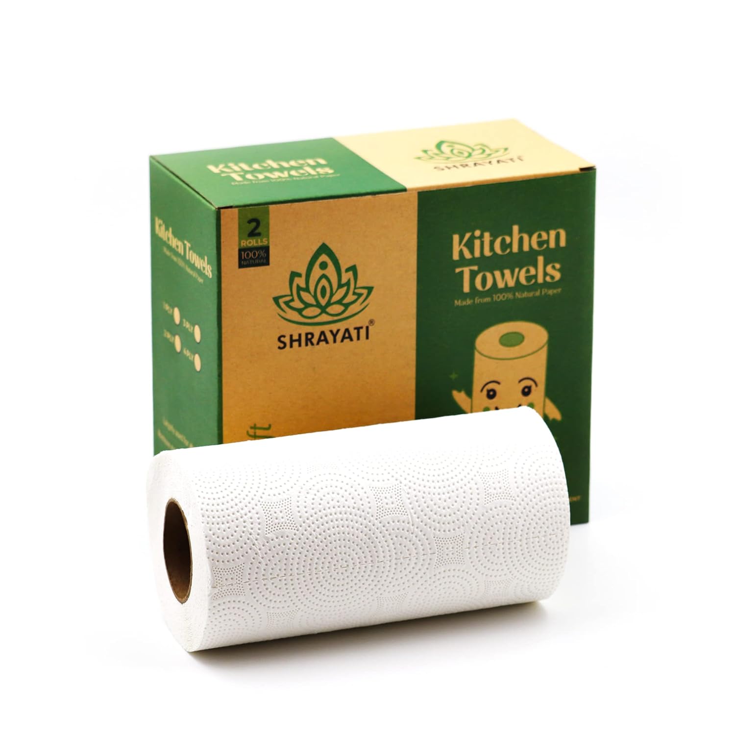 Shrayati Kitchen Soft Towel Paper Roll With 4 Ply & Plain Embossed ...