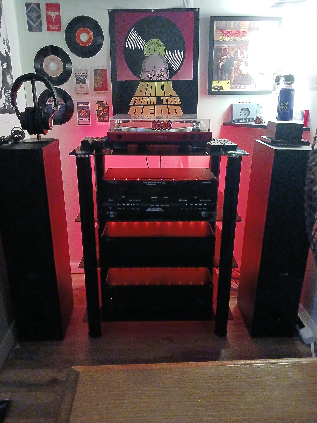 Amazon.com: TAVR Furniture 4-Tiers Media Compontent TV Stand Audio ...