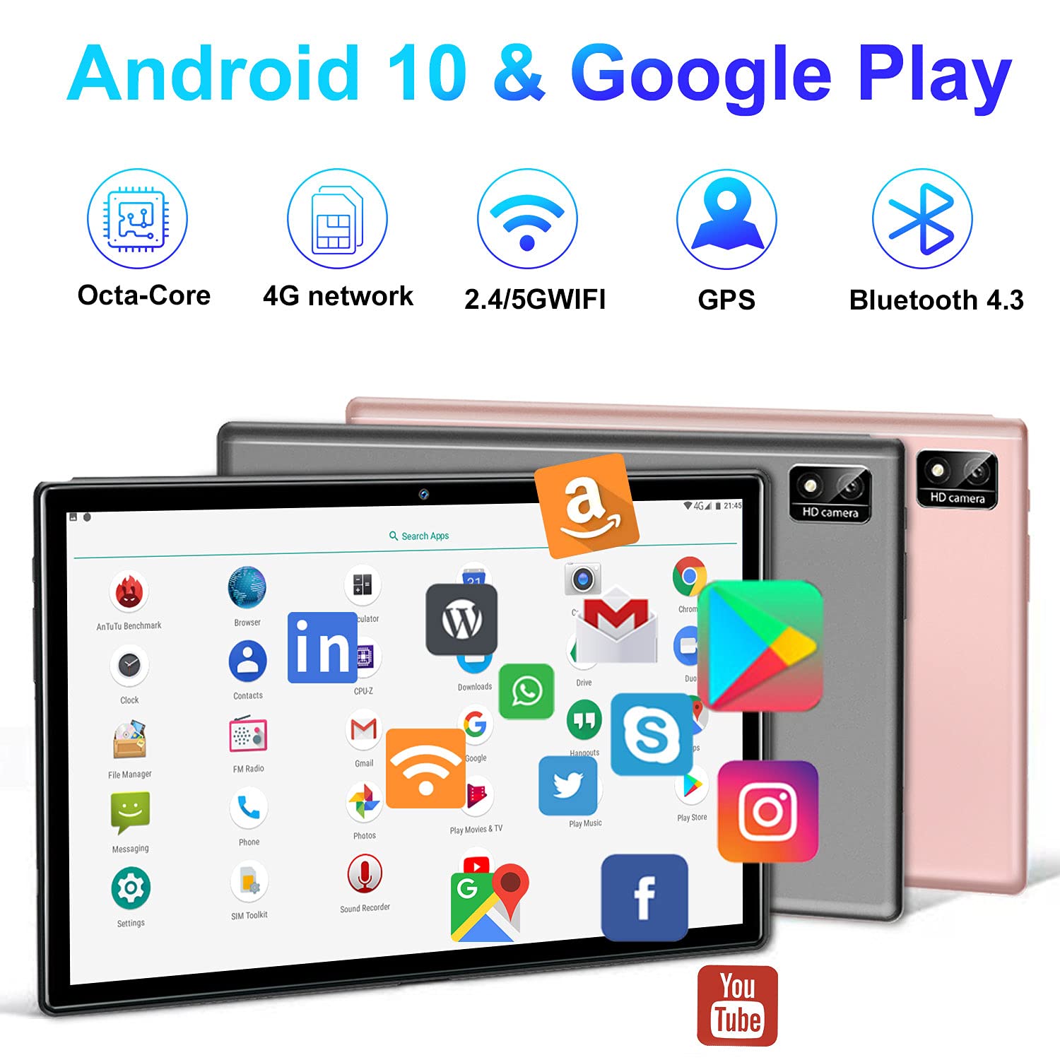 Android 10 Tablet 10 Inch, 6G...B09655ZMYB | Encarguelo.com
