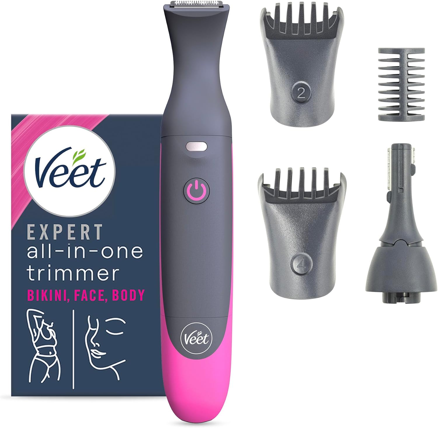 Veet Expert Electric All-in-one Trimmer, Women Hair Removal Device ...