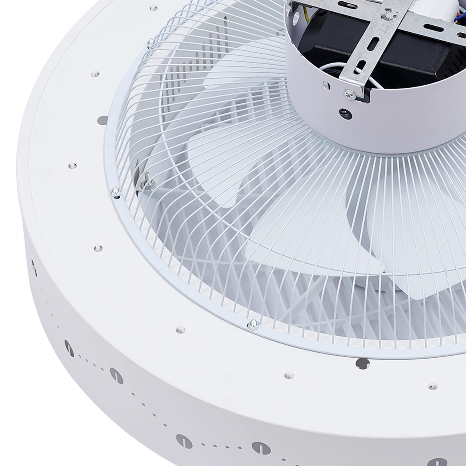 22" Modern Acrylic Ceiling Fan with Light and Remote Control 64W Hollow ...