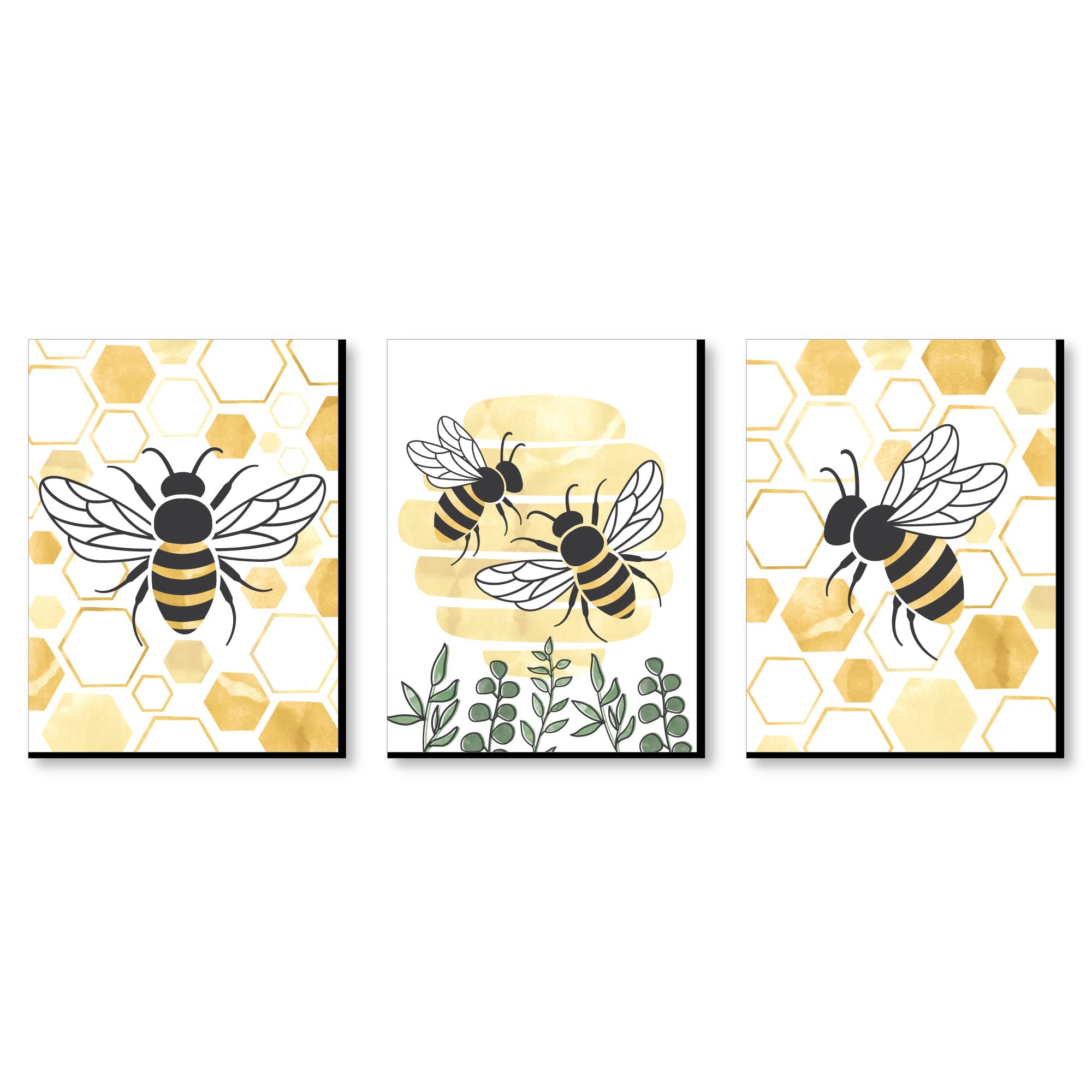 Big Dot of Happiness Little Bumblebee - Bee Nursery Wall Art and ...