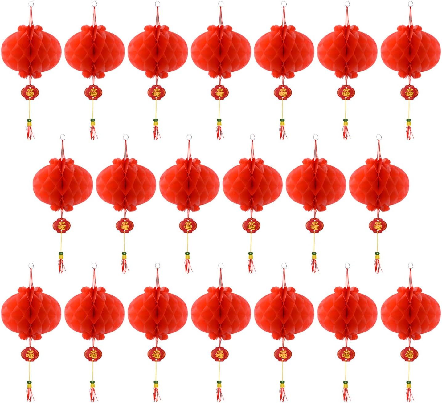 2 Pack Red Chinese Lanterns， Decorations for Chinese New Year, Chinese ...