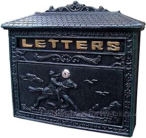 Creative Mailbox, Wrought Iron Retro Mailbox, Wall Mounted Outdoor ...