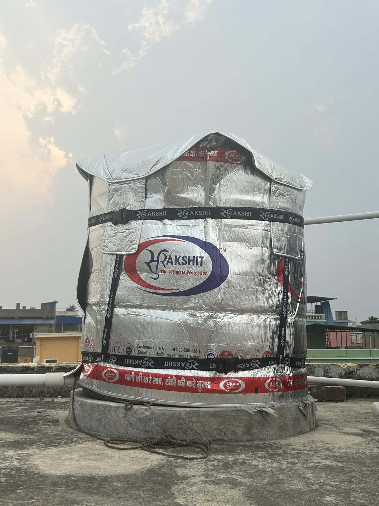 SURAKSHIT Insulated Fabric Thermal Water Tank Cover/Jacket for Hot ...