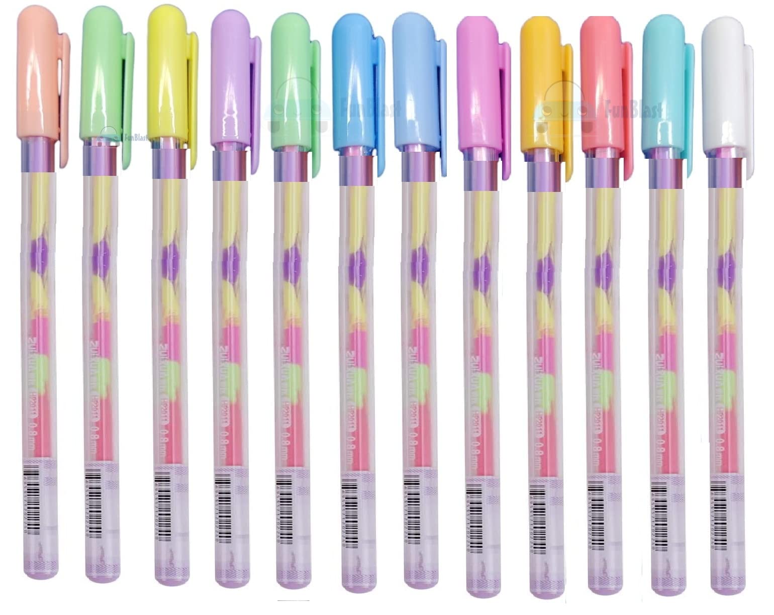FunBlast Glitter Pen Set,Rainbow Neon Color Pen Set,Glitter,Metallic ...