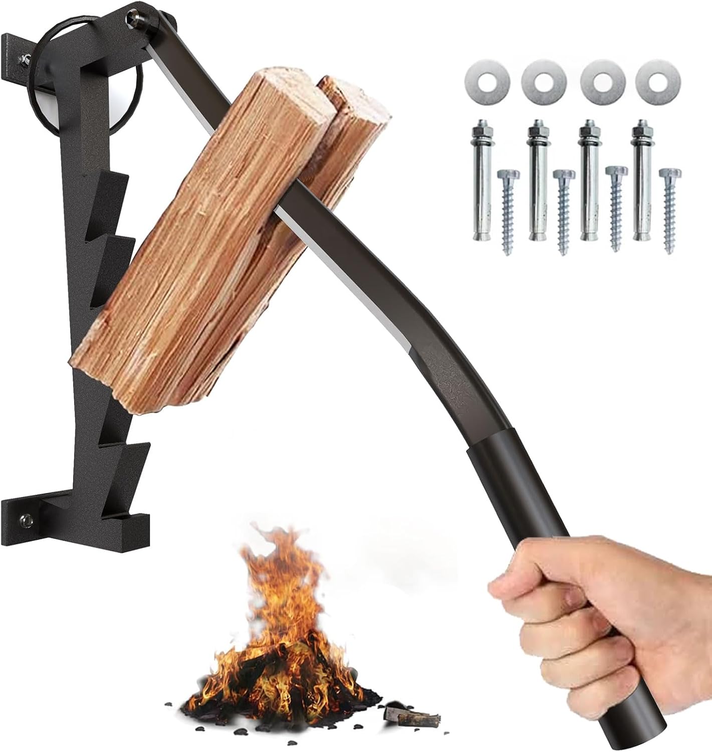 Amazon.com: Timisea Wall Mount Firewood Splitter Soft Wood Kindling ...