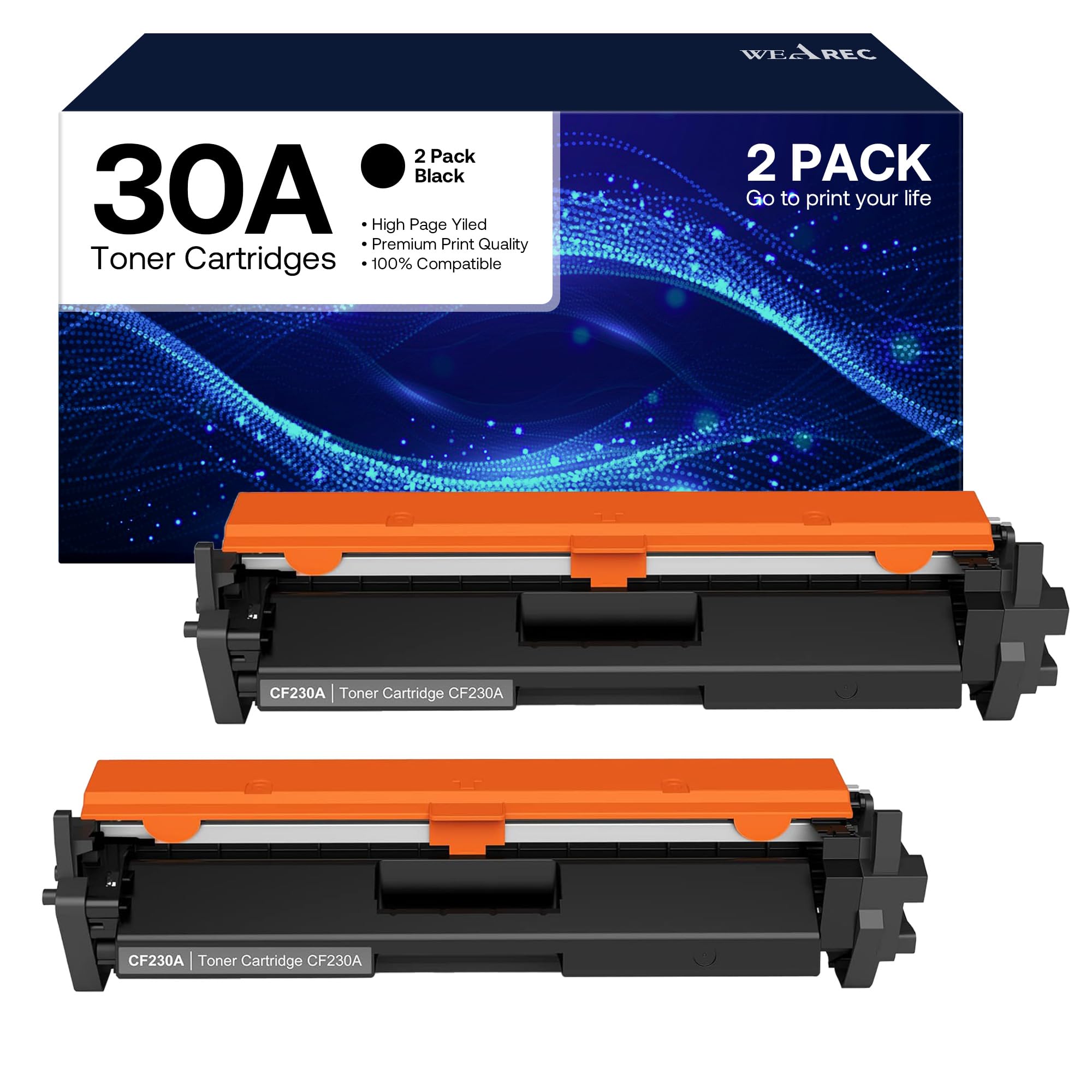 Amazon.com: 30A Toner Cartridge CF230A 2 Black Replacement for HP 30A ...