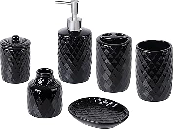 Amazon.com: MAOCHI 6 Bathroom Accessories Set （6 PCS）, Toothbrush ...