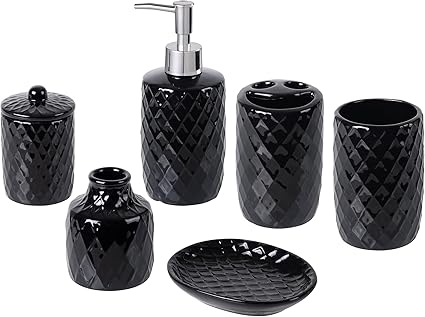 Amazon.com: MAOCHI 6 Bathroom Accessories Set （6 PCS）, Toothbrush ...