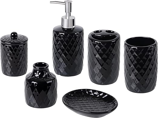 Amazon.com: MAOCHI 6 Bathroom Accessories Set （6 PCS）, Toothbrush ...