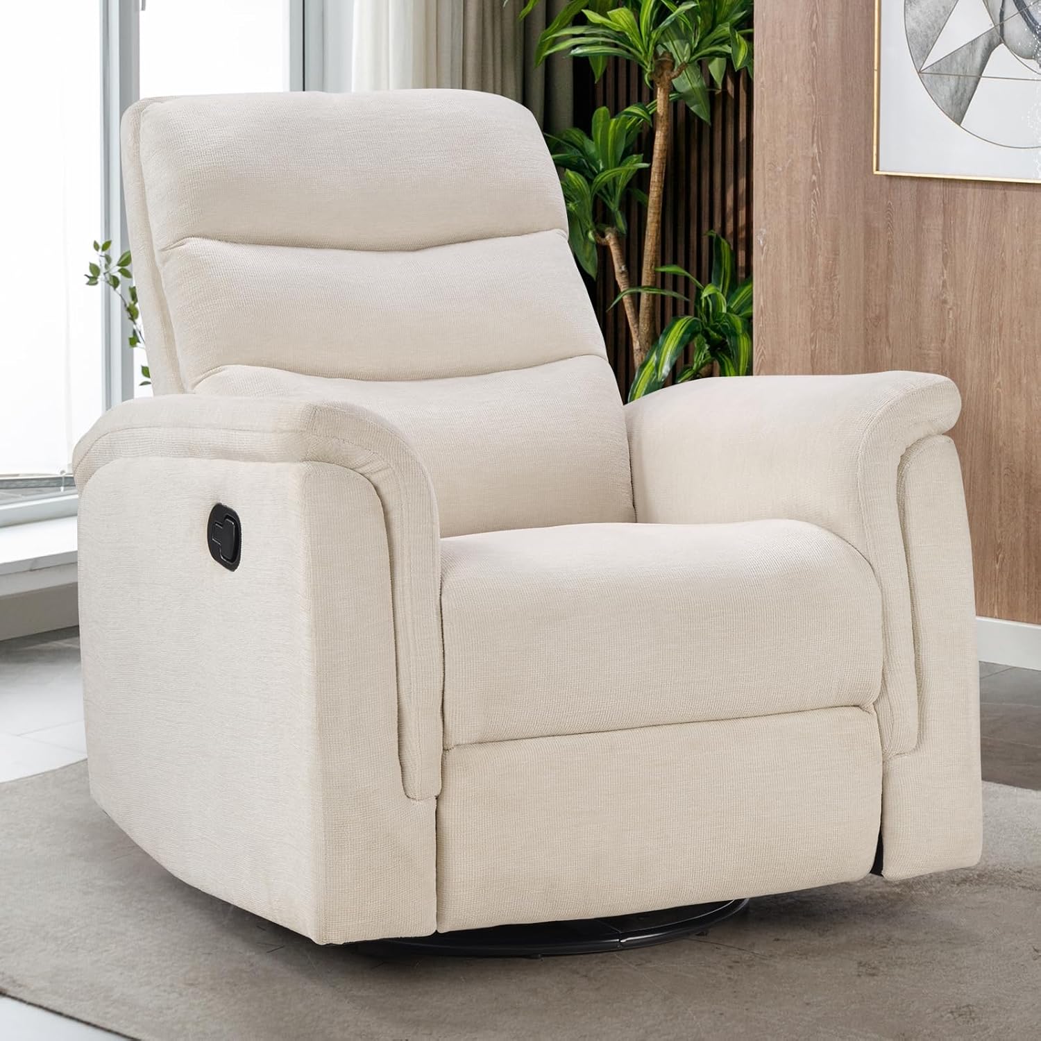 Amazon.com: INZOY Swivel Rocker Recliner, Nursery Glider Chair, Manual ...