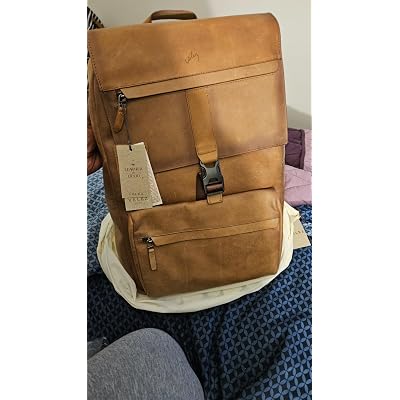 VELEZ Black Top Grain Leather Backpack for Men - 17 India | Ubuy