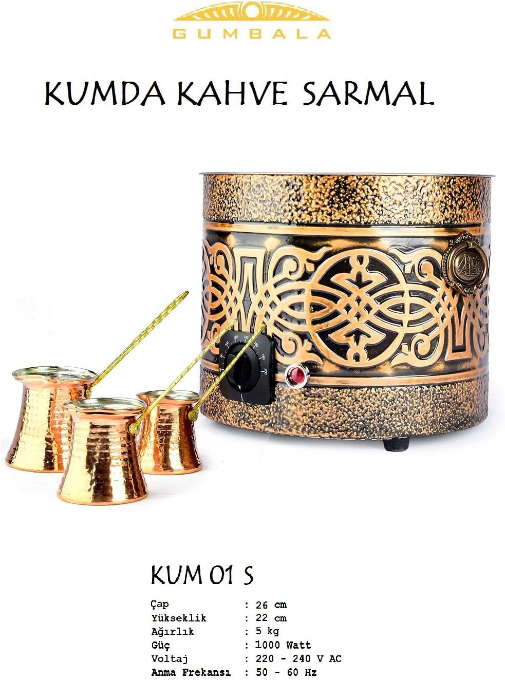 Amazon.com: Authentic COPPER COATED ELECTRIC TURKISH ARABIC COFFEE ...