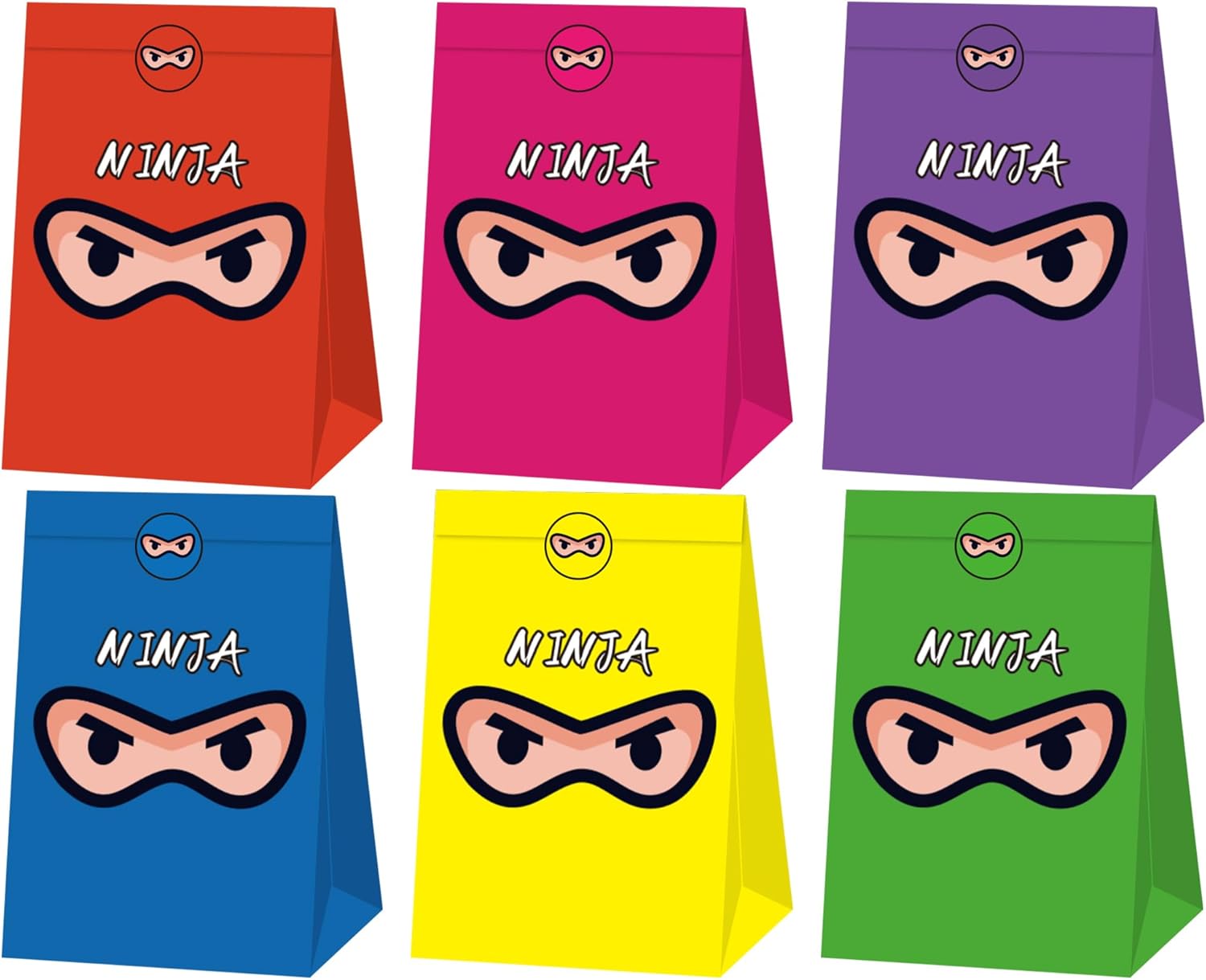 Amazon.com: ZOIIWA 24Pcs Ninja Party Favor Bags Ninja Warrior Gift Bags ...