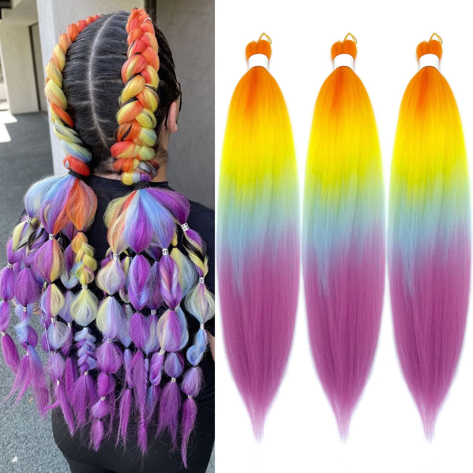 Rainbow Ombre Hair Extensions
