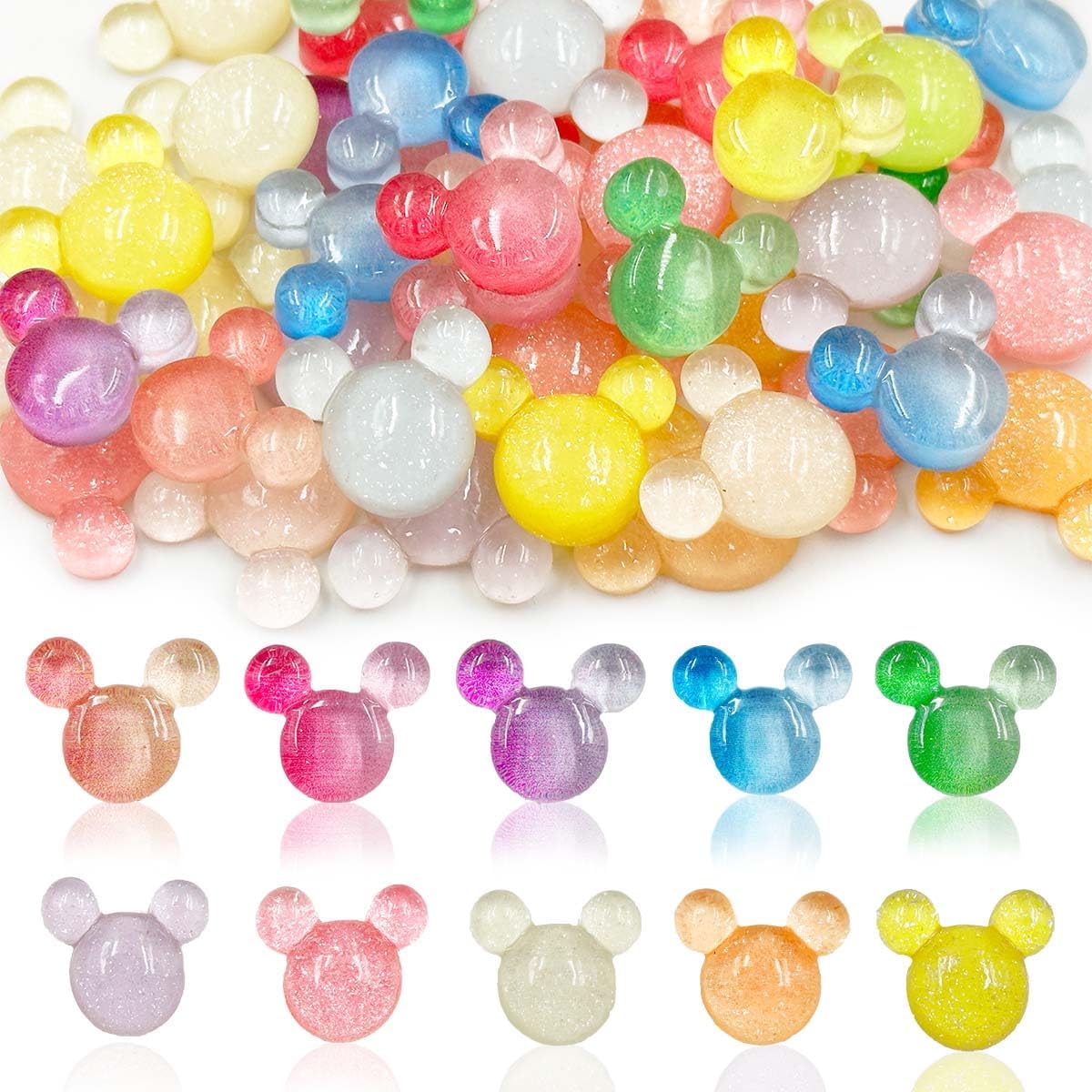 Amazon.com: Resin Mouse Head Flatback Charms Decor - 50Pcs Resin Mouse ...