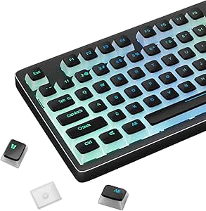 Amazon.com: Pudding PBT Keycaps,Black Backlit Shine Through Keycaps 130 ...