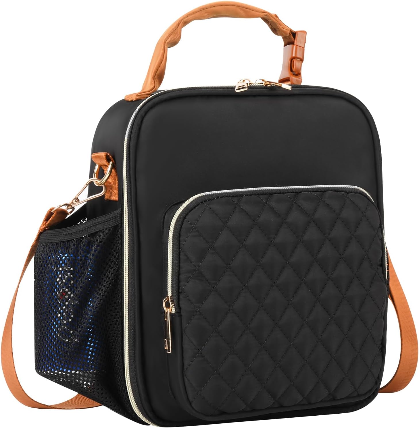 Lonchera pequeña para mujeres, lonchera aislada para adultos, con correa para el hombro ...