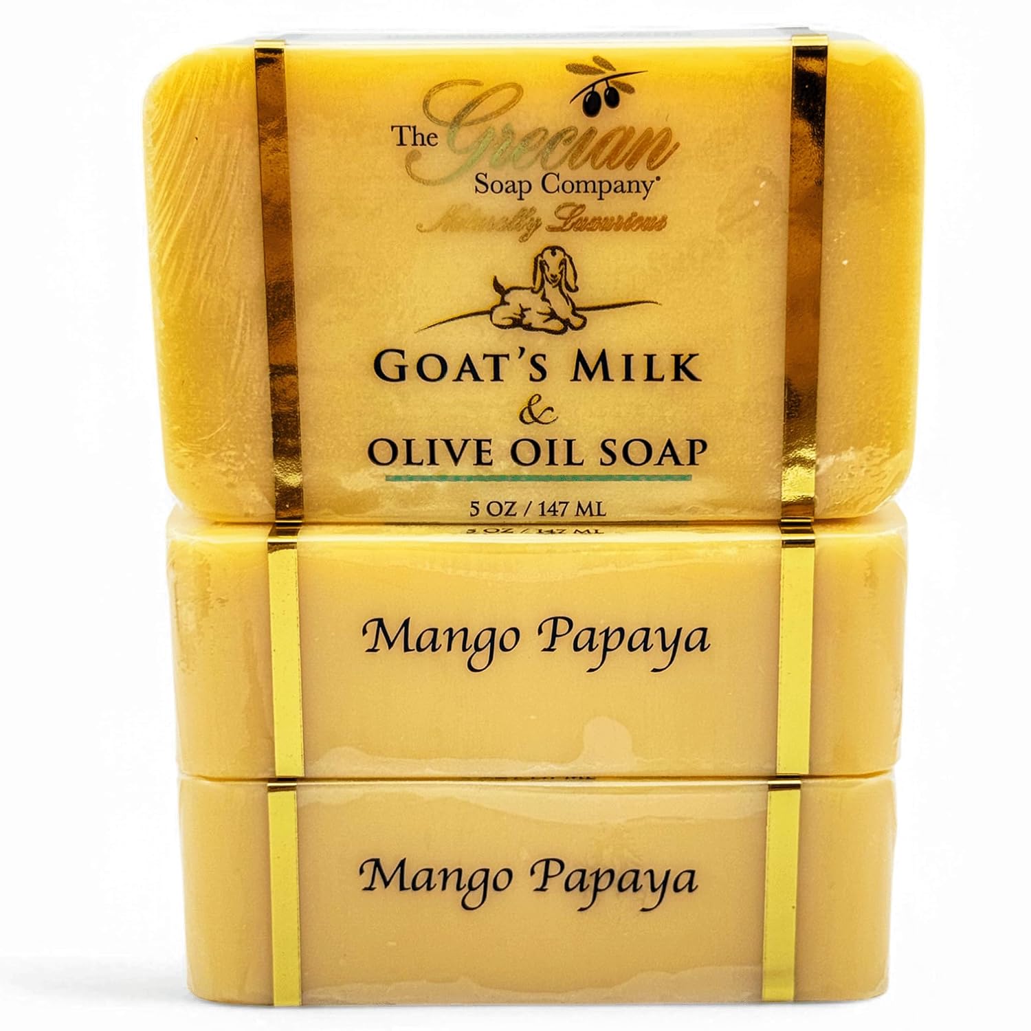 Amazon.com : The Grecian Soap Company Goat Milk & Olive Oil Bar 3-Pack ...