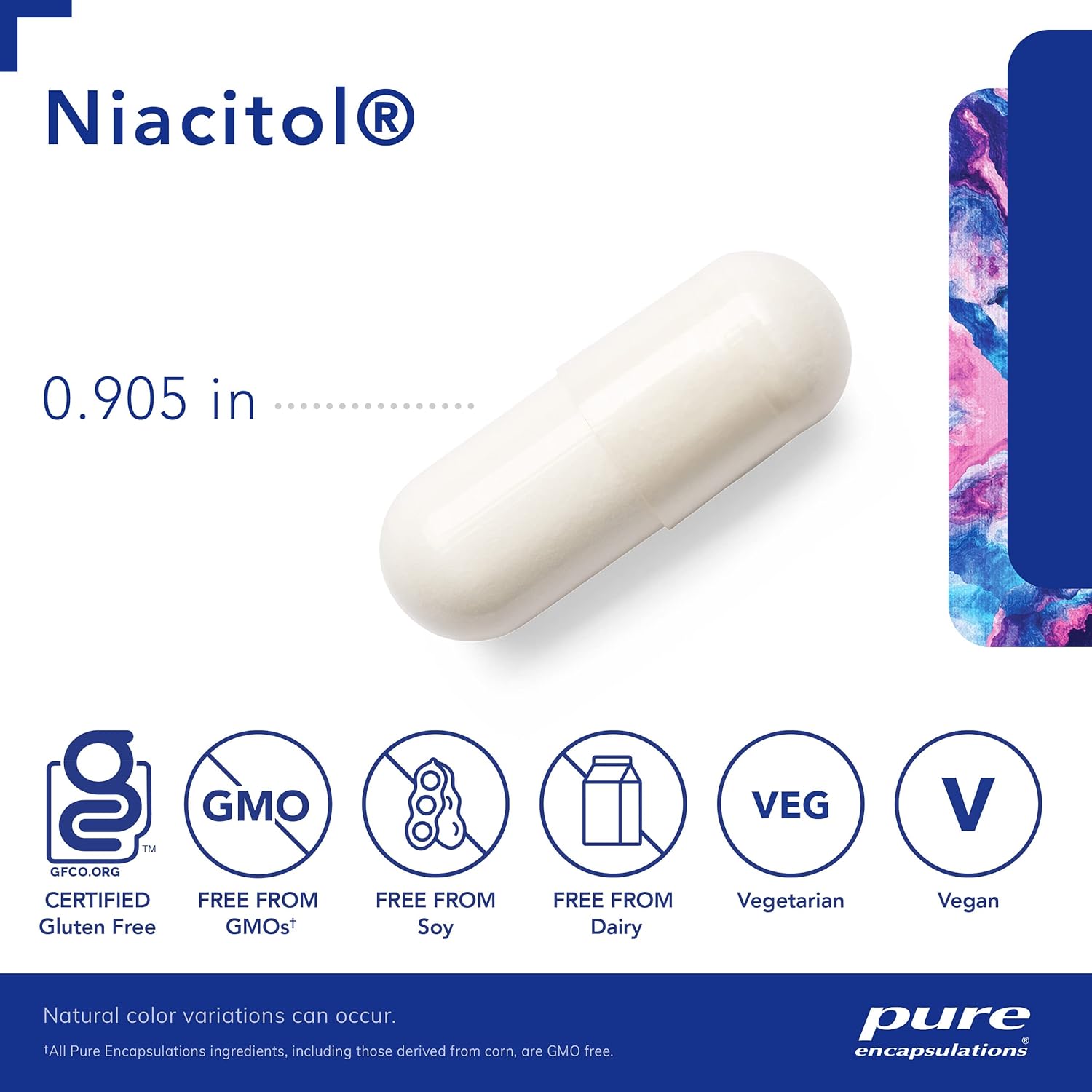 Pure Encapsulations Niacitol 650 mg Niacina hipoalergénica sin enjuague ...