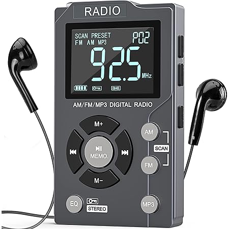 Amazon.com: AM FM Walkman Radio: 900mAh Rechargeable Portable ...