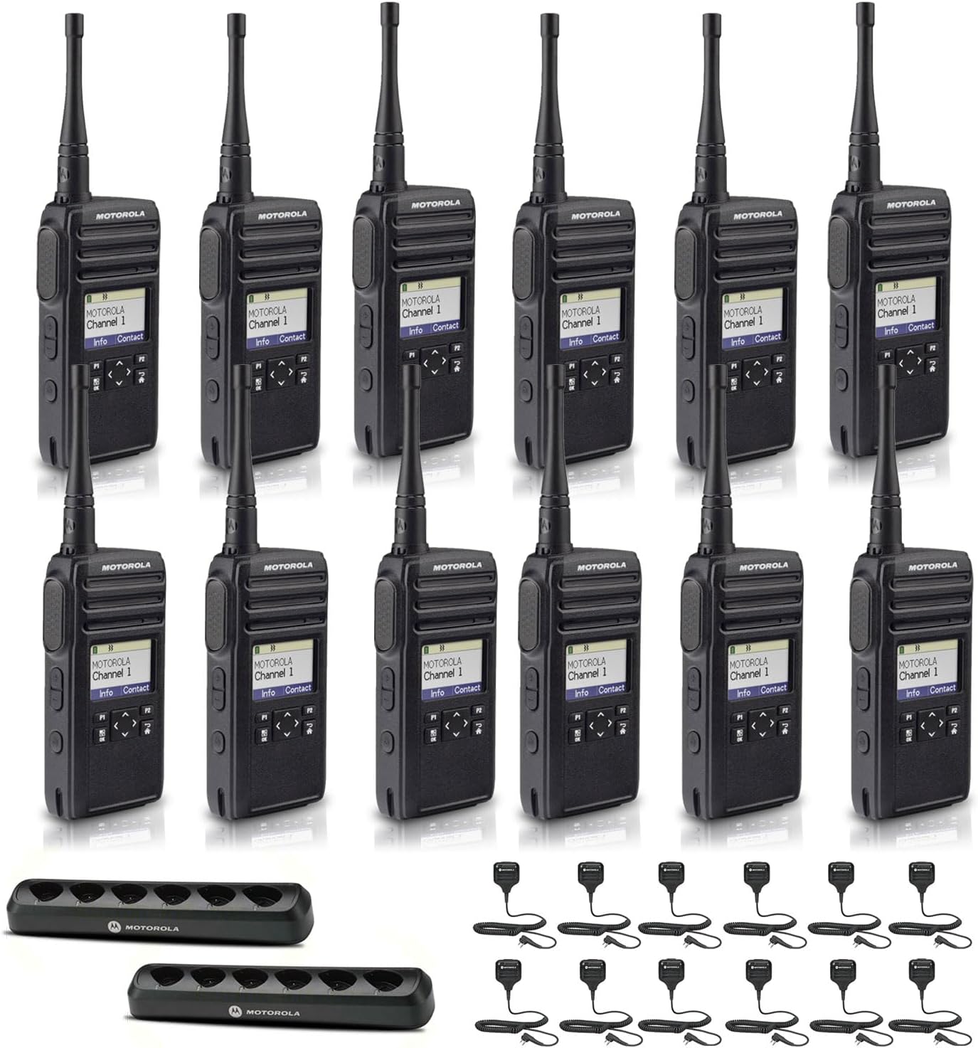 Amazon.com: Motorola DTR700 Digital 2-Way Radio (50 Channels) (DTR700) + 2 x Multi-Unit Charger ...