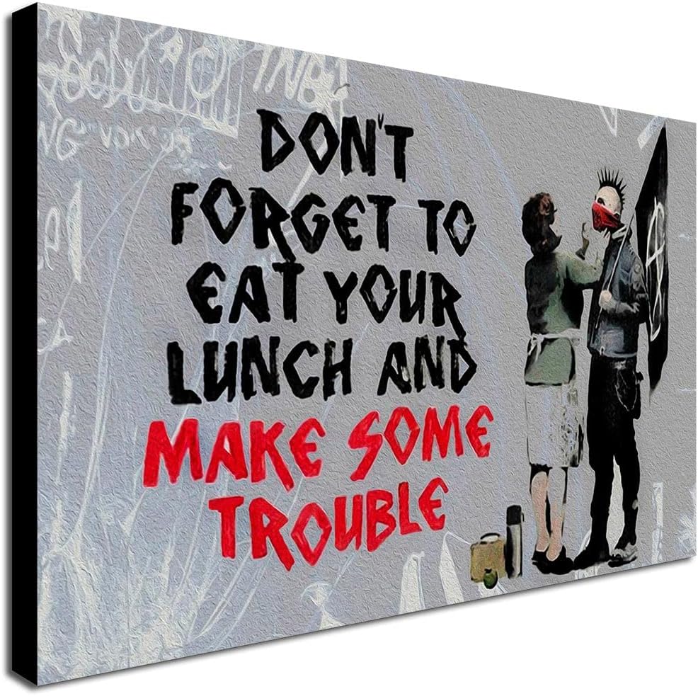 Amazon.com: Banksy - Don't Forget To Eat Your Lunch and Make Some ...