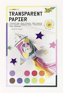 Amazon.com : Folia Transparent Paper Craft Booklet, 200 x 300 mm, 10 ...