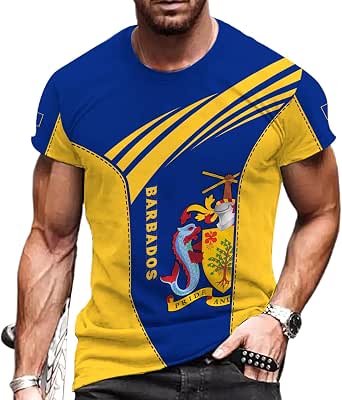 Amazon.com: Parvii Personalized Barbados Shirts for Men & Women ...