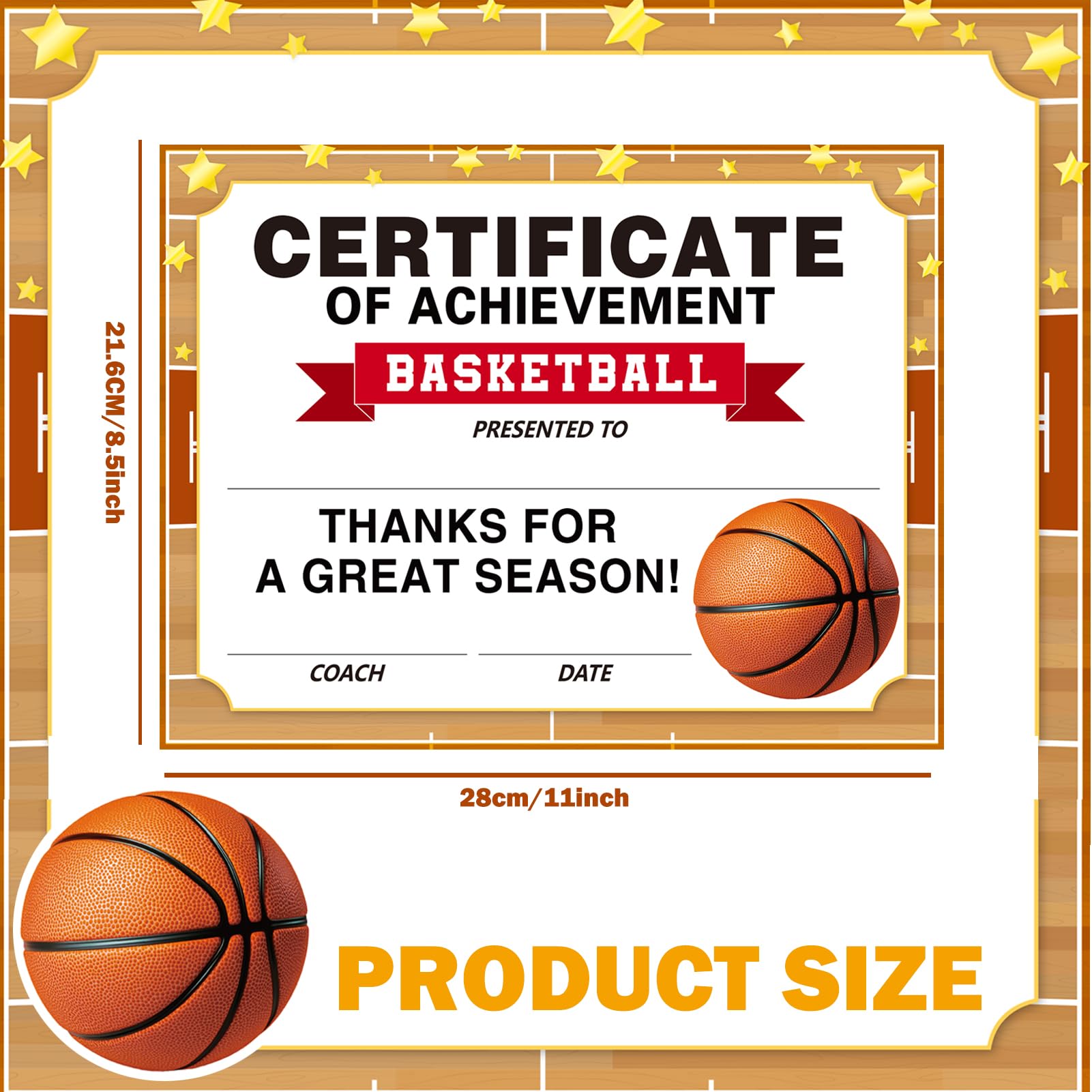Snapklik.com : Basketball Achievement Award Certificates - 30 ...