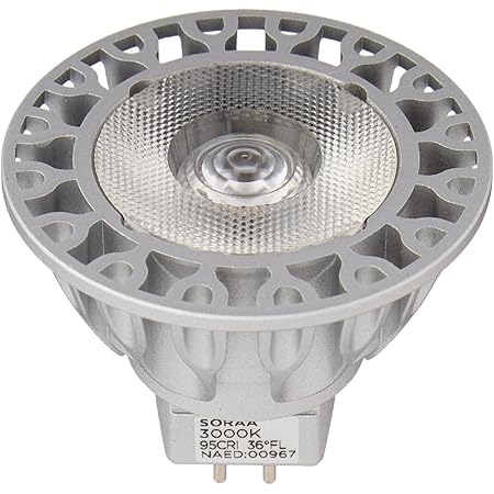 SORAA Brilliant MR16 12V 7.5W Dimmable 3000K 25 Degree Narrow Flood ...