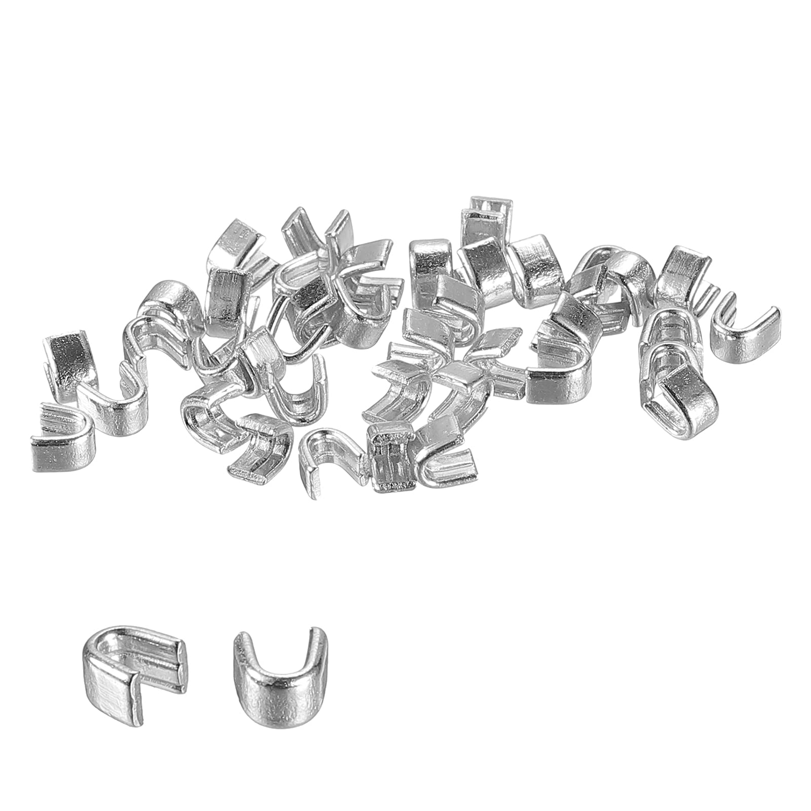 Amazon.com: uxcell 40Pcs Zipper Slider Retainers, 3 U Shape Top ...