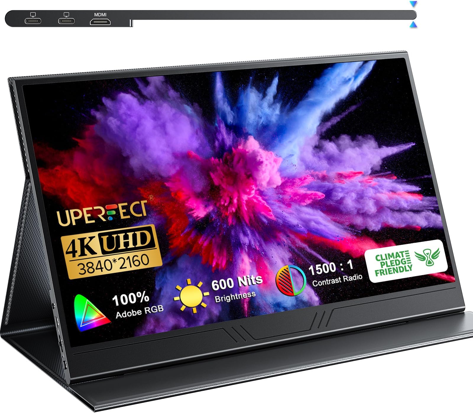 UPERFECT - Monitor portátil True 4K, brillo de 600 liendres, 100% ...