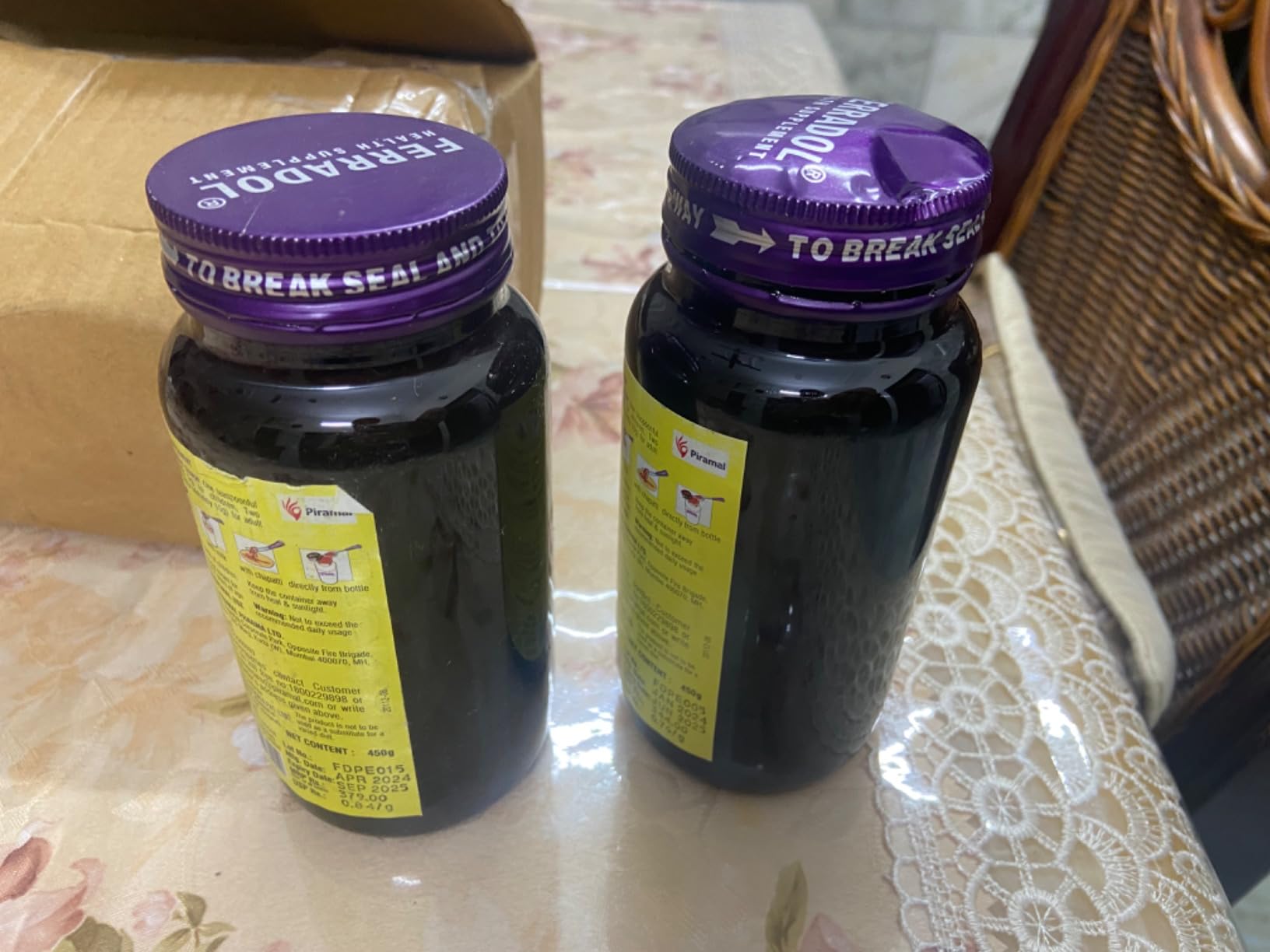 Ferradol syrup 450gm, For daily health supplement with Iron, vitamins A ...