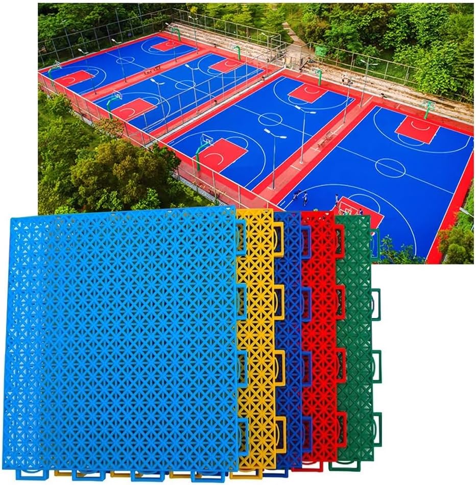Amazon.com: 25CM Outdoor Modular Interlocking Floor Tiles, Basketball ...