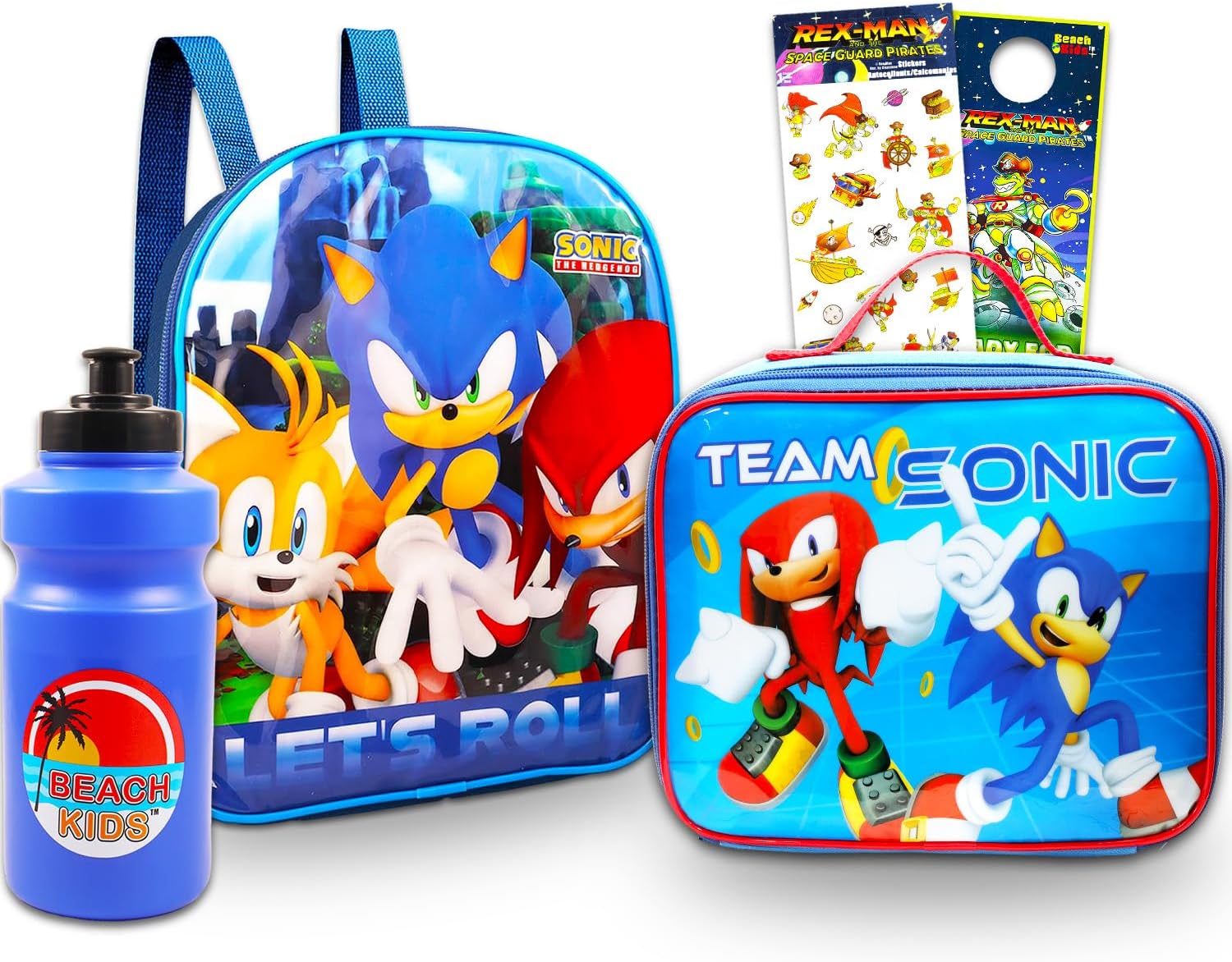 Amazon.com: Sonic the Hedgehog Mini Backpack with Lunch Box Set ...