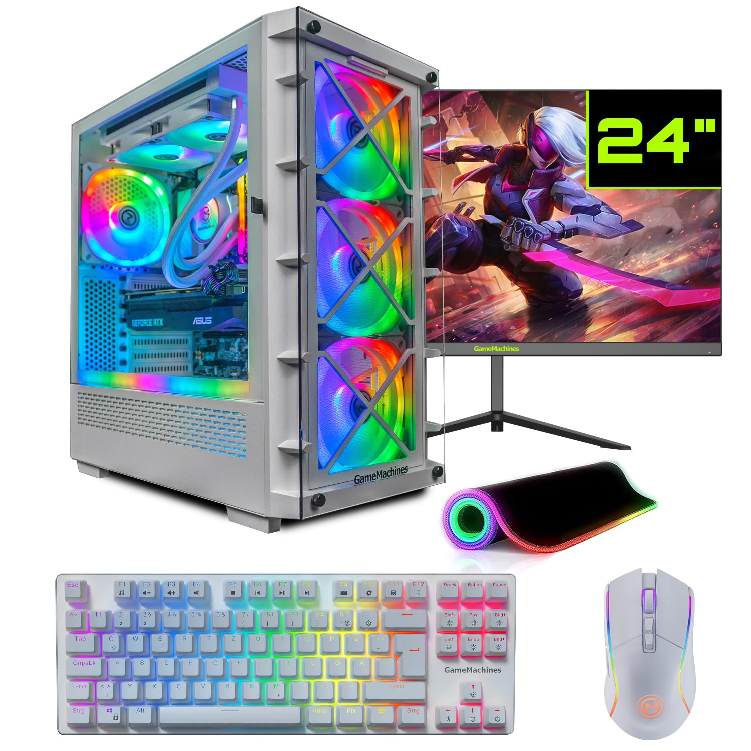 GameMachines Storm Snow Komplett Set - Gaming PC - Wasserkühlung - AMD ...