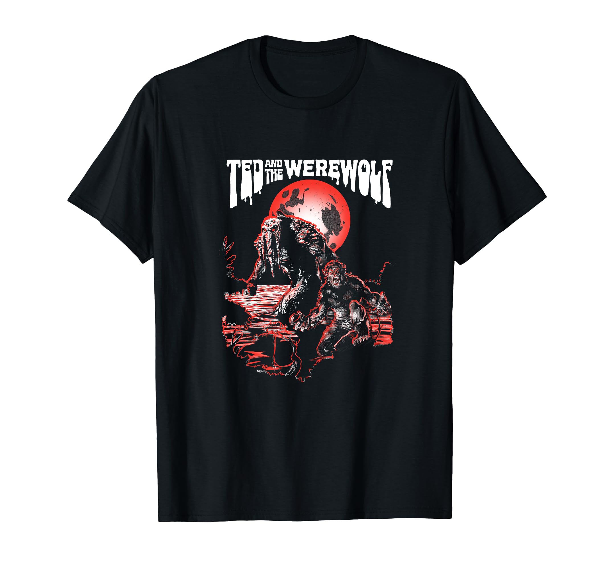 Amazon.com: Marvel Werewolf by Night Ted And The Werewolf Comic Red T ...